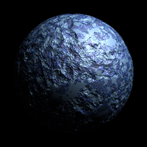 Materials Renderman blue bumpy bright
