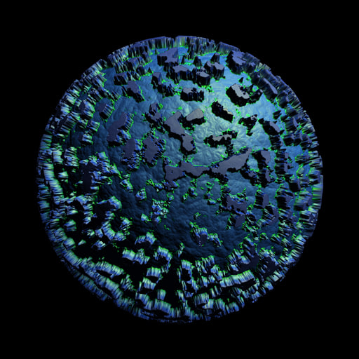 Materials Renderman dented dark blue