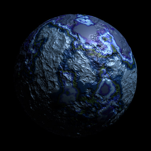 Materials Renderman dark blue rough