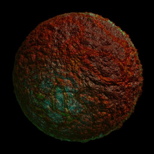 Materials Renderman dented rough red