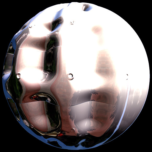 Materials Renderman dented marble metalic