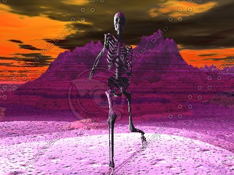 General Photoshop skeleton running bryce