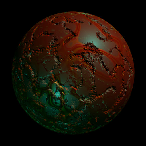 Materials Renderman brown green shining