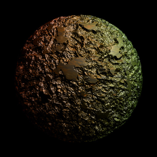Materials Renderman stone brown green