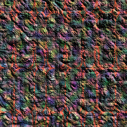 Texture JPEG scifi dented multicolored