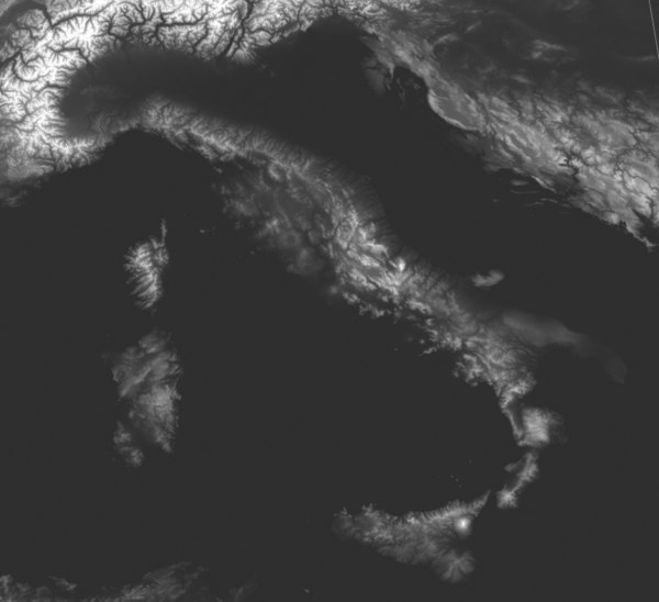 Texture Targa relief map italy