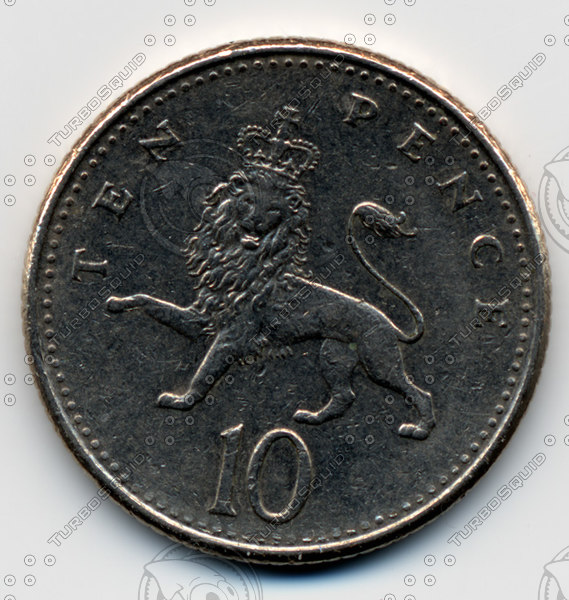 Texture JPEG pence 10 10p