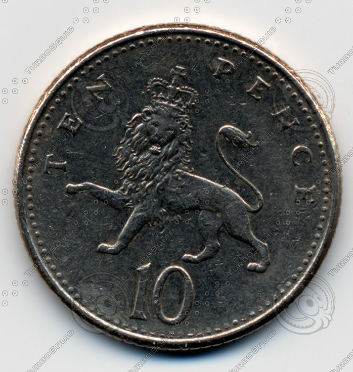 Texture JPEG pence 10 10p