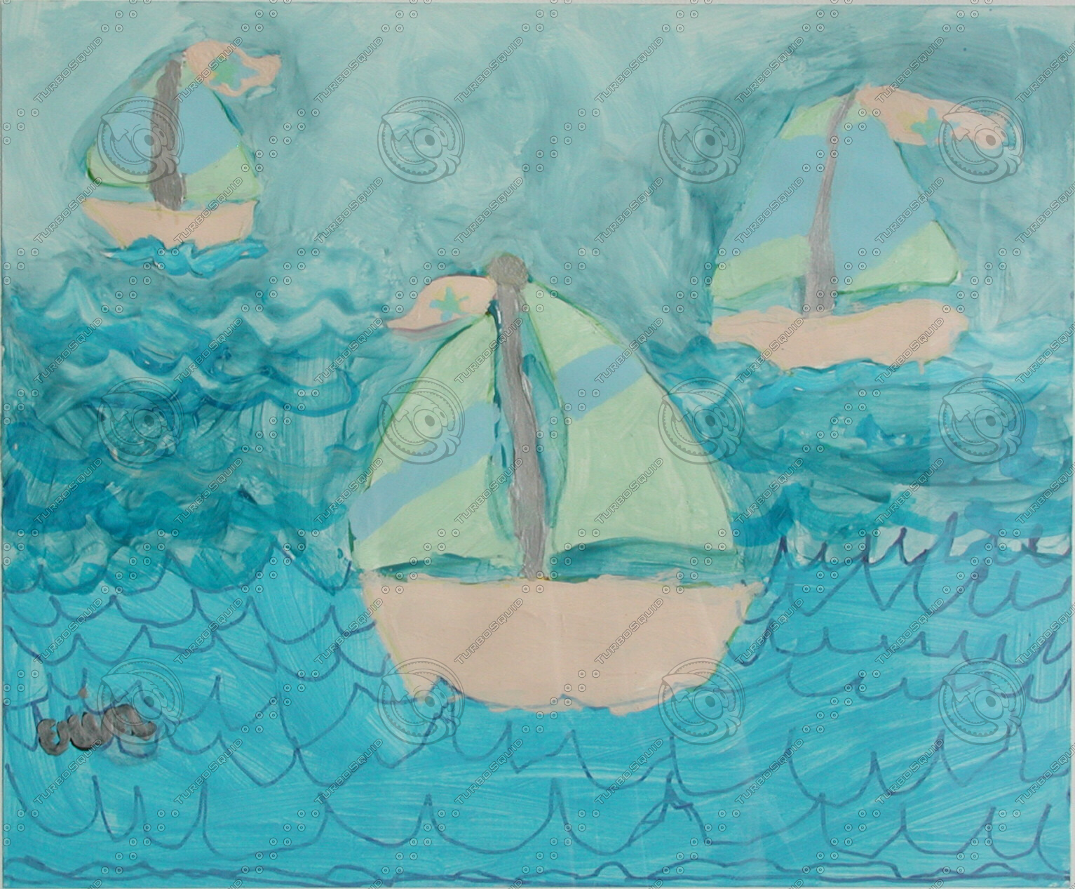 Texture JPEG sailboat boat painting
