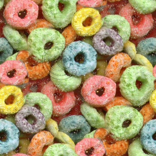 Texture JPEG froot cereal loops