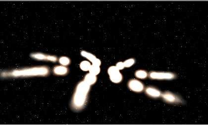 Materials space particle animation