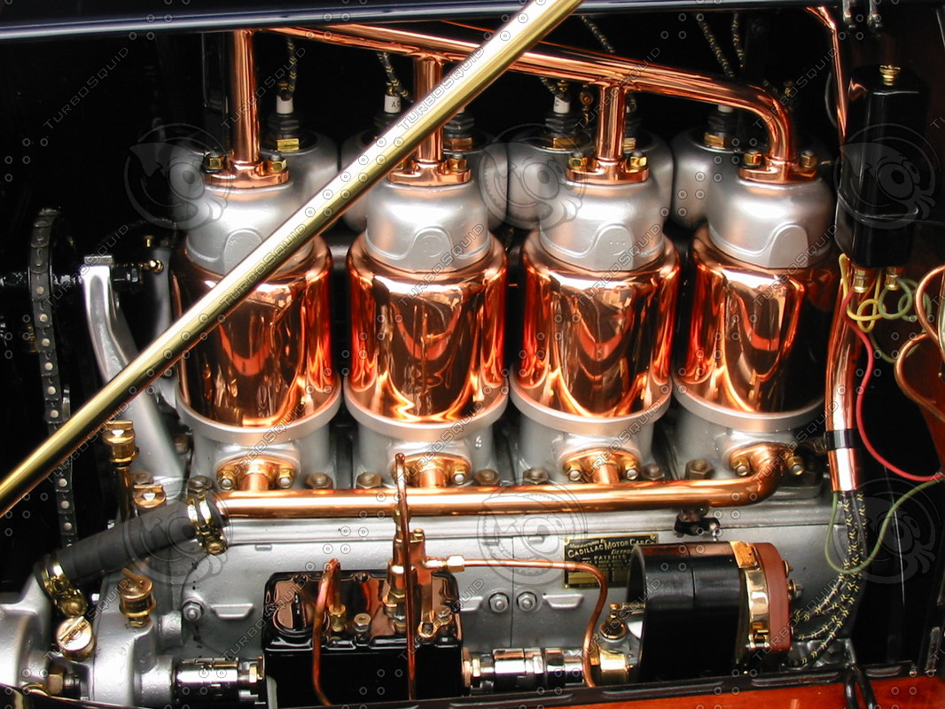 Stock JPEG engine Cadillac automobile