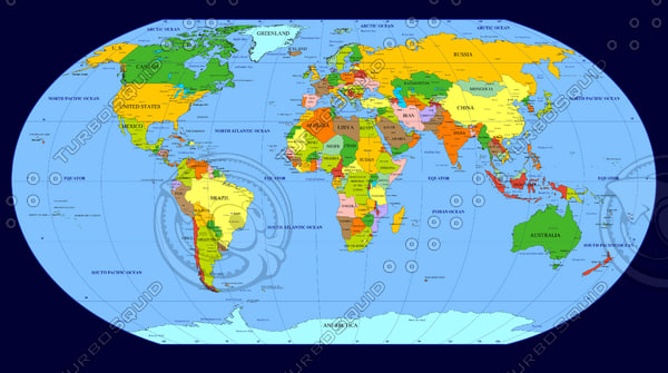 General JPEG world map map