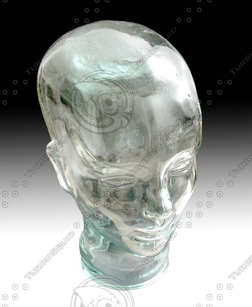 Stock Photoshop glass head face