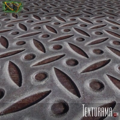 Texture diamond plate metal