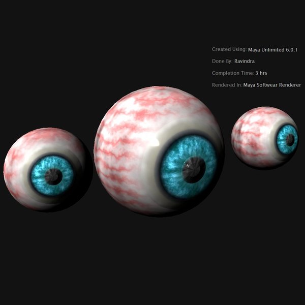 Texture Maya Eye Neon Blue