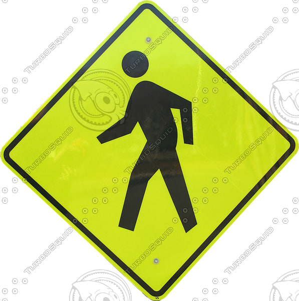 Texture JPEG sign crossing road