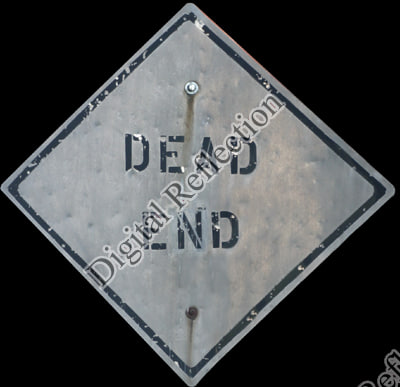 Texture TIFF sign dead end