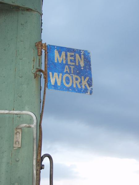 Stock JPEG train sign men