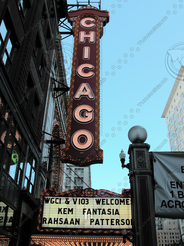 Stock JPEG Chicago theater sign