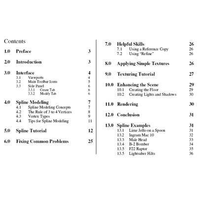 Training Portable Document Format 3ds max spline