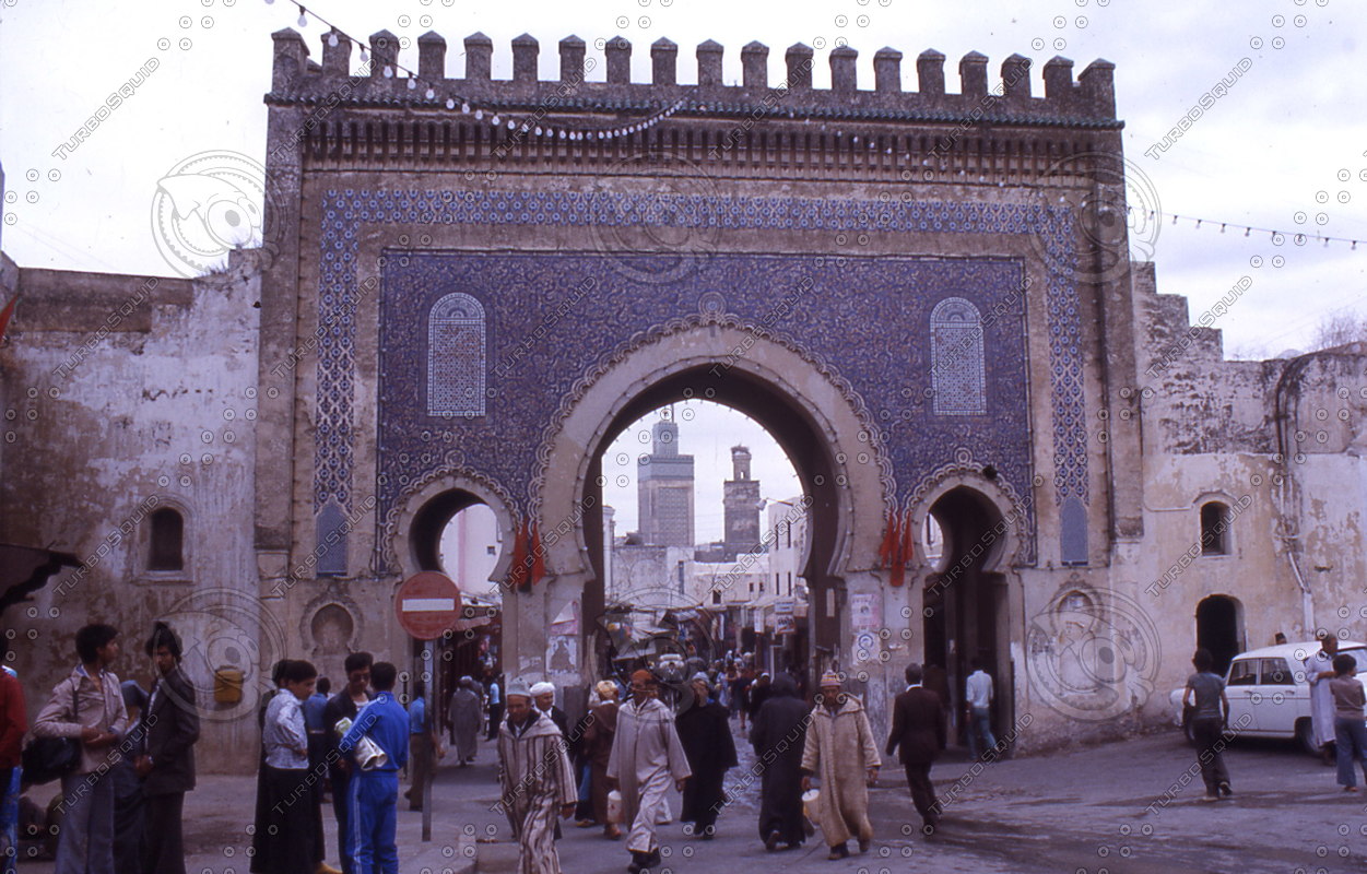 Stock JPEG Morocco Fes Blue