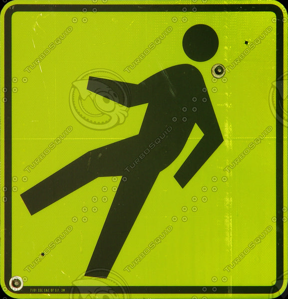 Texture JPEG signs pedestrian crossing