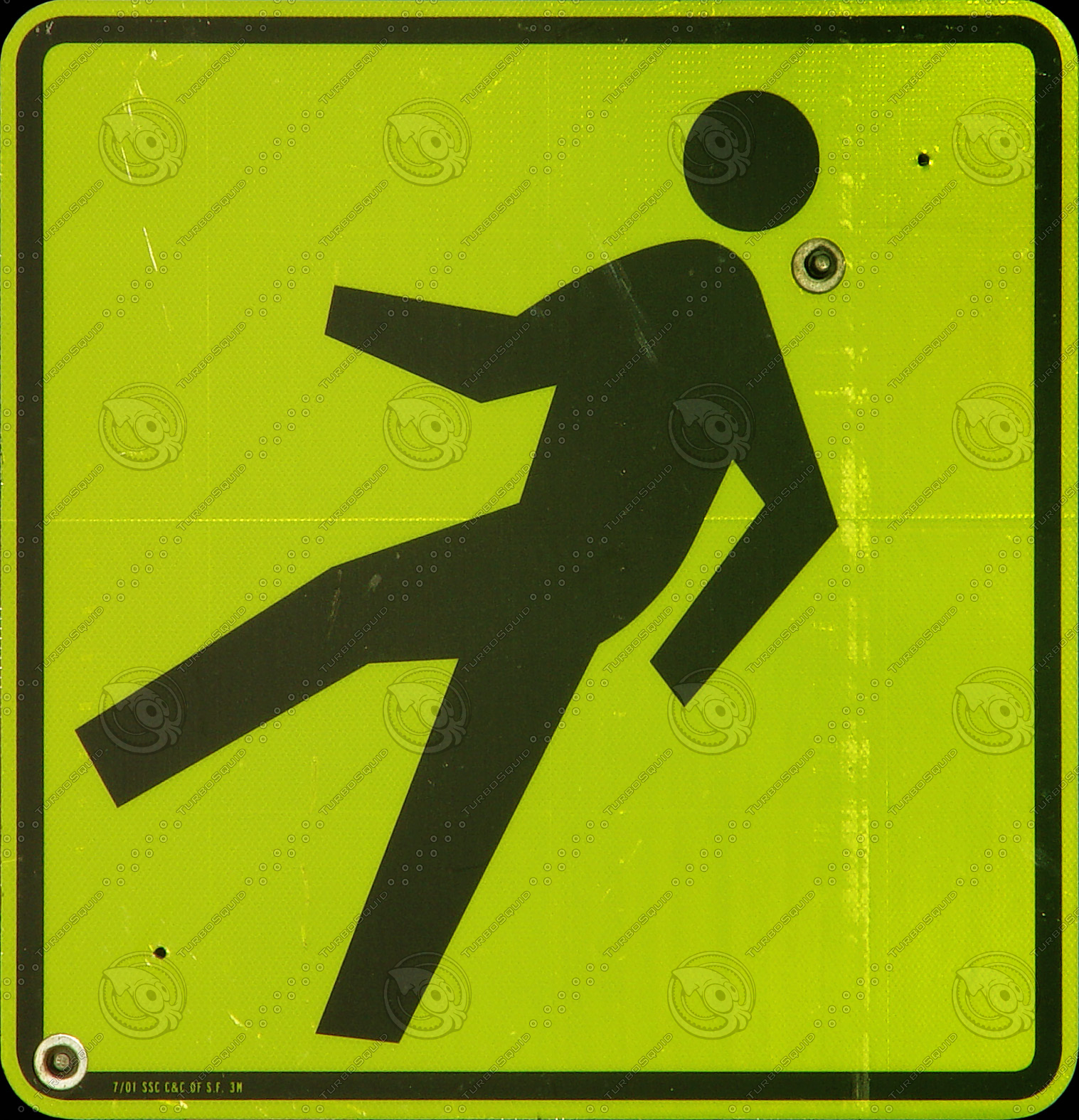 Texture JPEG signs pedestrian crossing