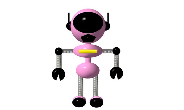 Shapes Robot Pink Kids"s