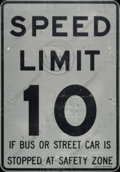 Texture JPEG speed signs limit