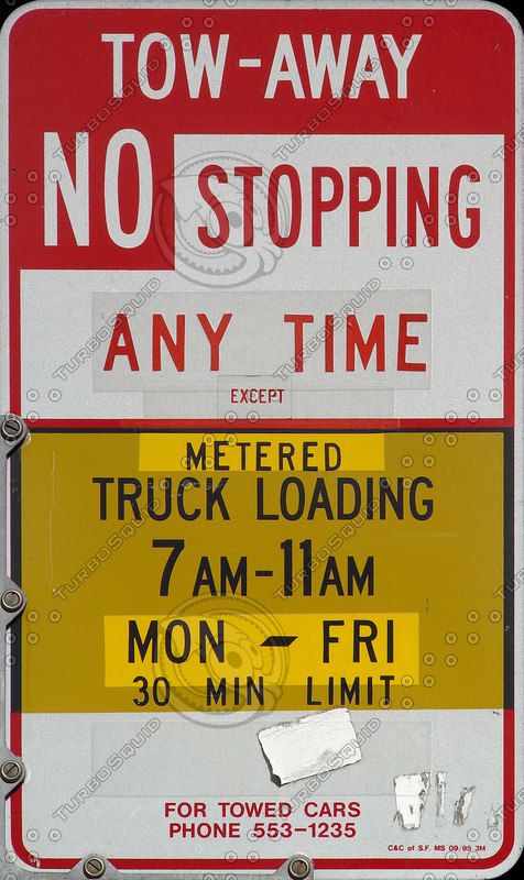 Texture JPEG tow signs truck