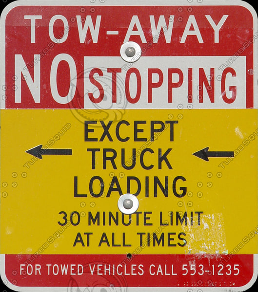 Texture JPEG tow signs truck