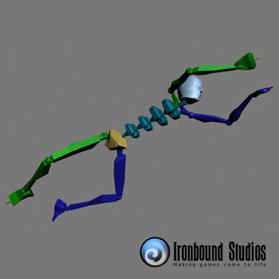 General Character Studio Biped swim motion animation