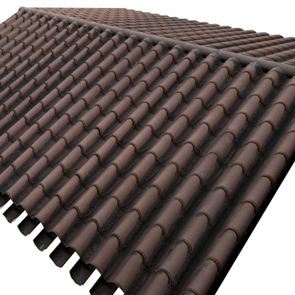 Texture JPEG roof tile rounded