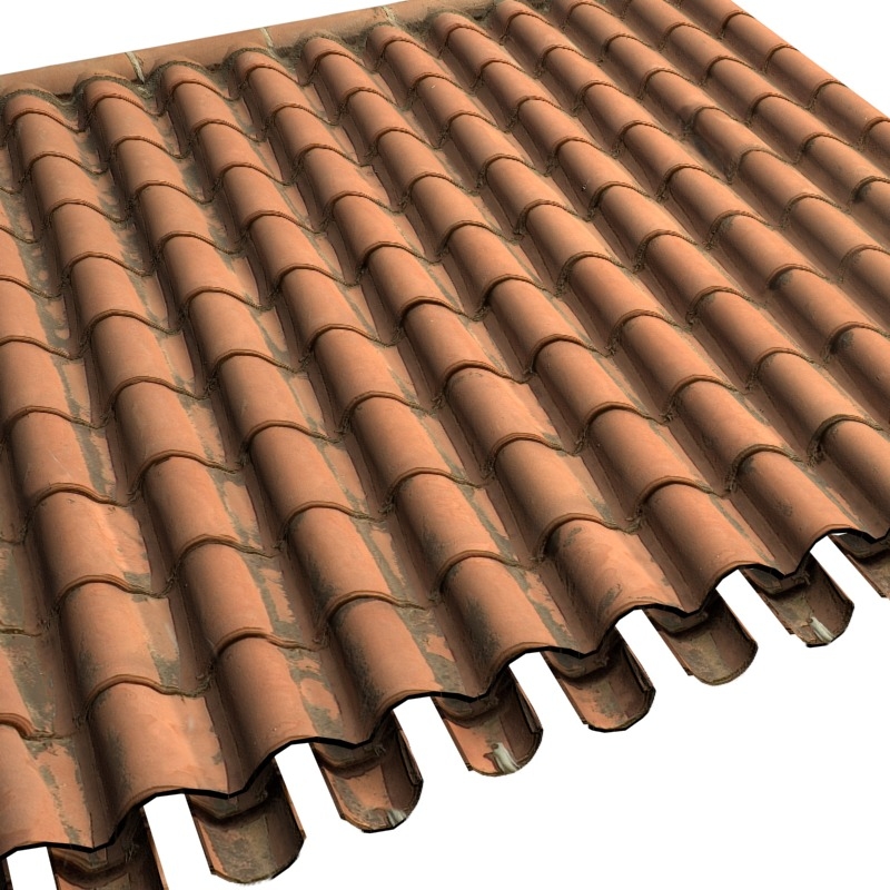 Texture JPEG roof tile rounded