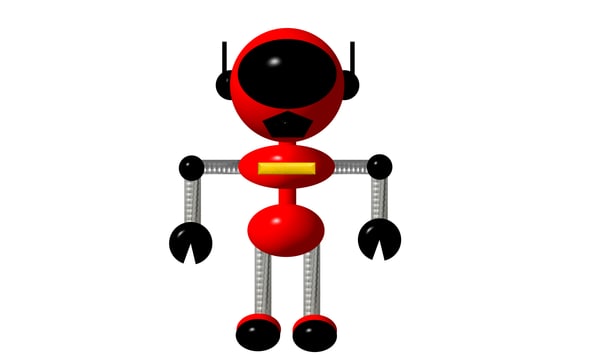 Shapes Robot Red Kids"s
