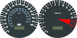 Texture speedometer tachometer Ninja