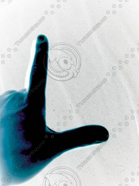 Texture JPEG L hand blue