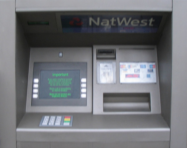 Texture JPEG cash machine in