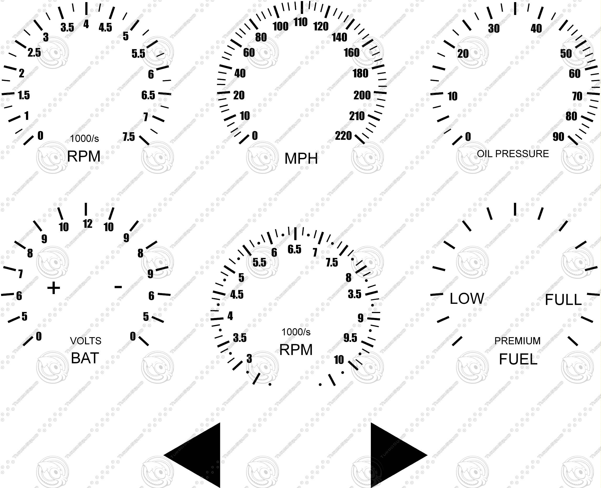 Texture gauges all Ferrari