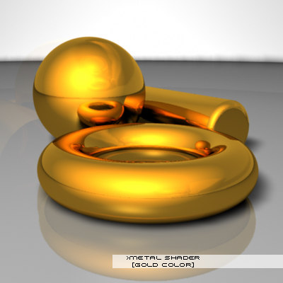 Materials Maya metal shader gold