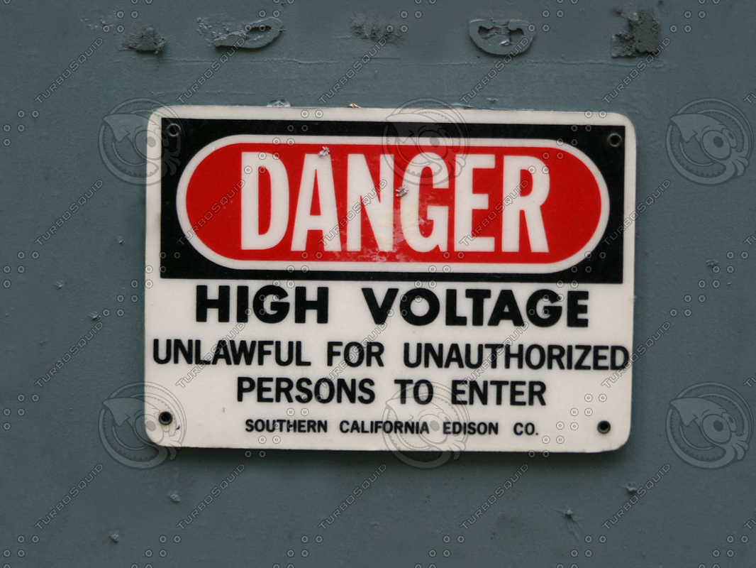 Texture JPEG sign high voltage