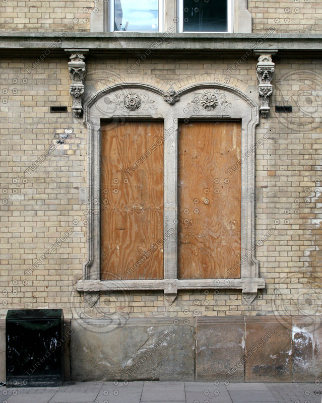 Stock JPEG window boarded up