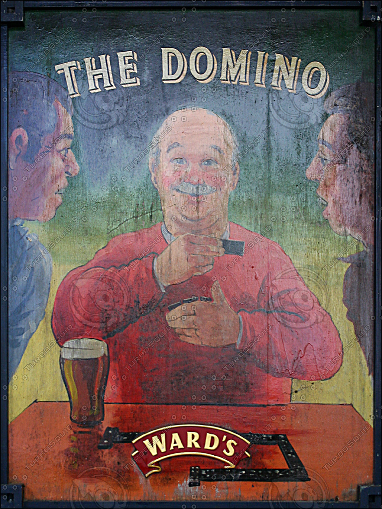 Texture JPEG pub sign domino