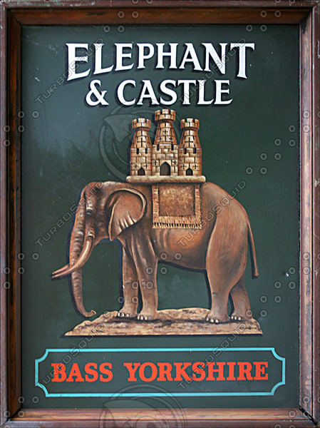 Texture JPEG pub sign elephant