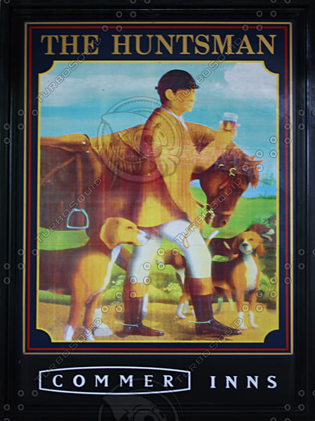 Texture JPEG pub sign huntsman