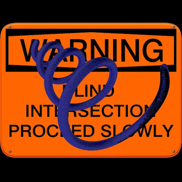 Texture sign warning blind