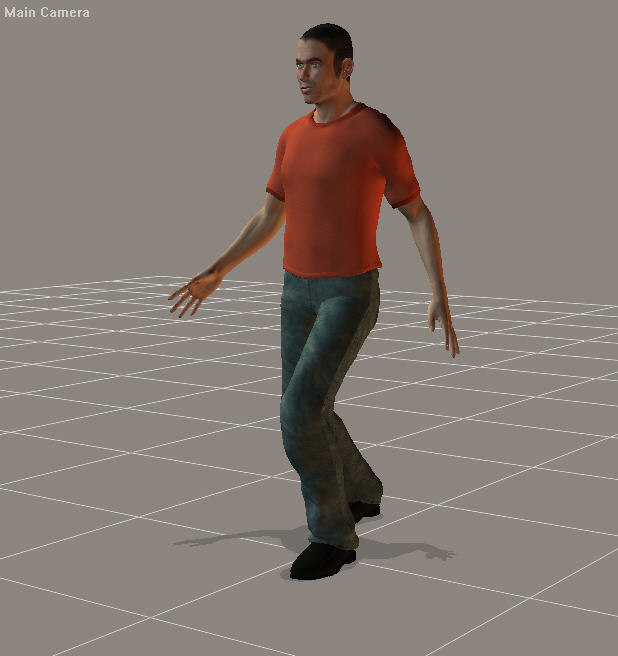 Training Quicktime poser walk animate