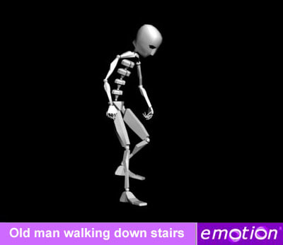 Motion old man walk
