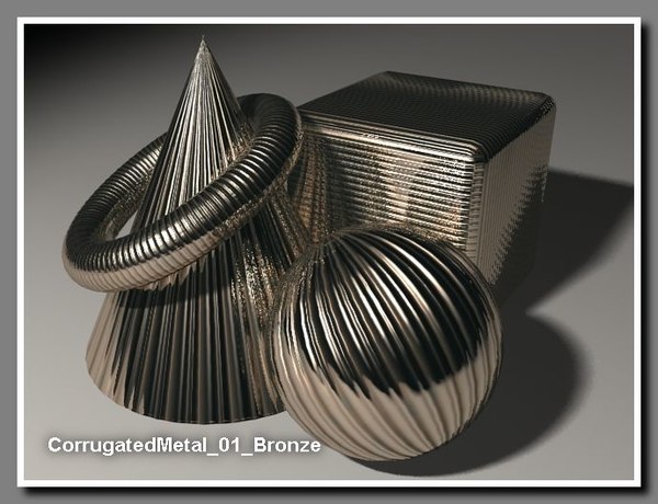 Materials 3ds Max Texture Metal set Copper